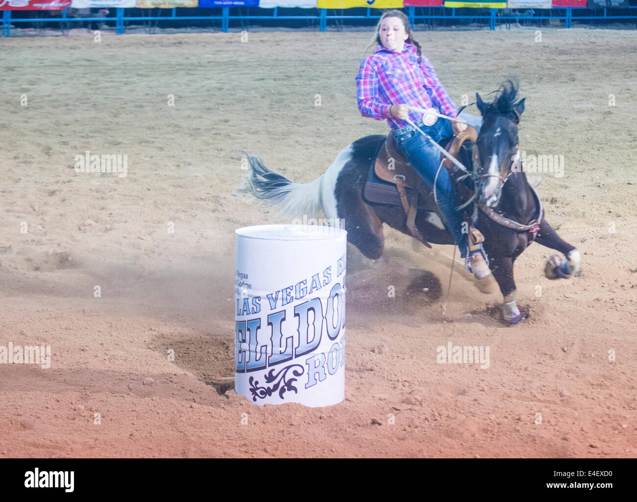 Wyoming rodeo barrel racing hi-res stock photography and images - Alamy