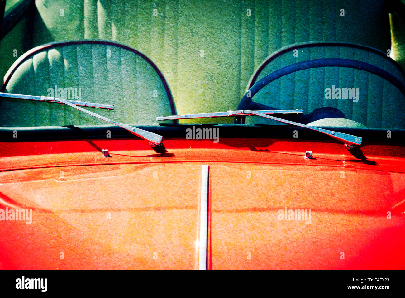 detail of the inside of an antique car Stock Photo - Alamy