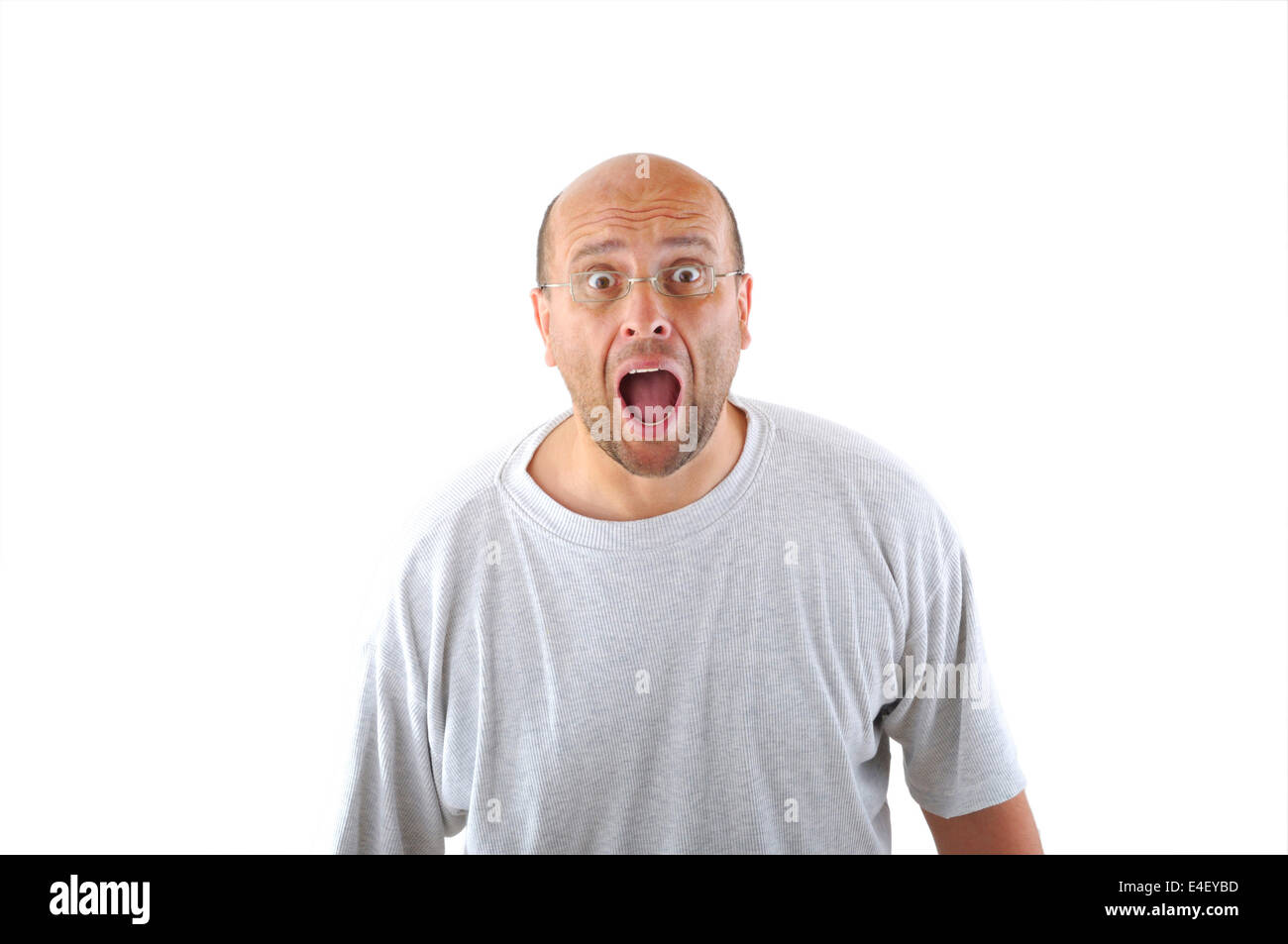 Bald man face shocked hi-res stock photography and images - Alamy