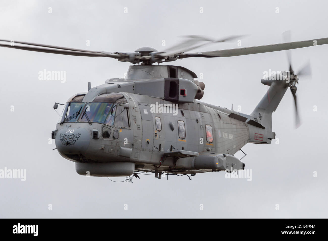 Royal Navy EH-101 Merlin in flight, Jagel, Germany Stock Photo - Alamy
