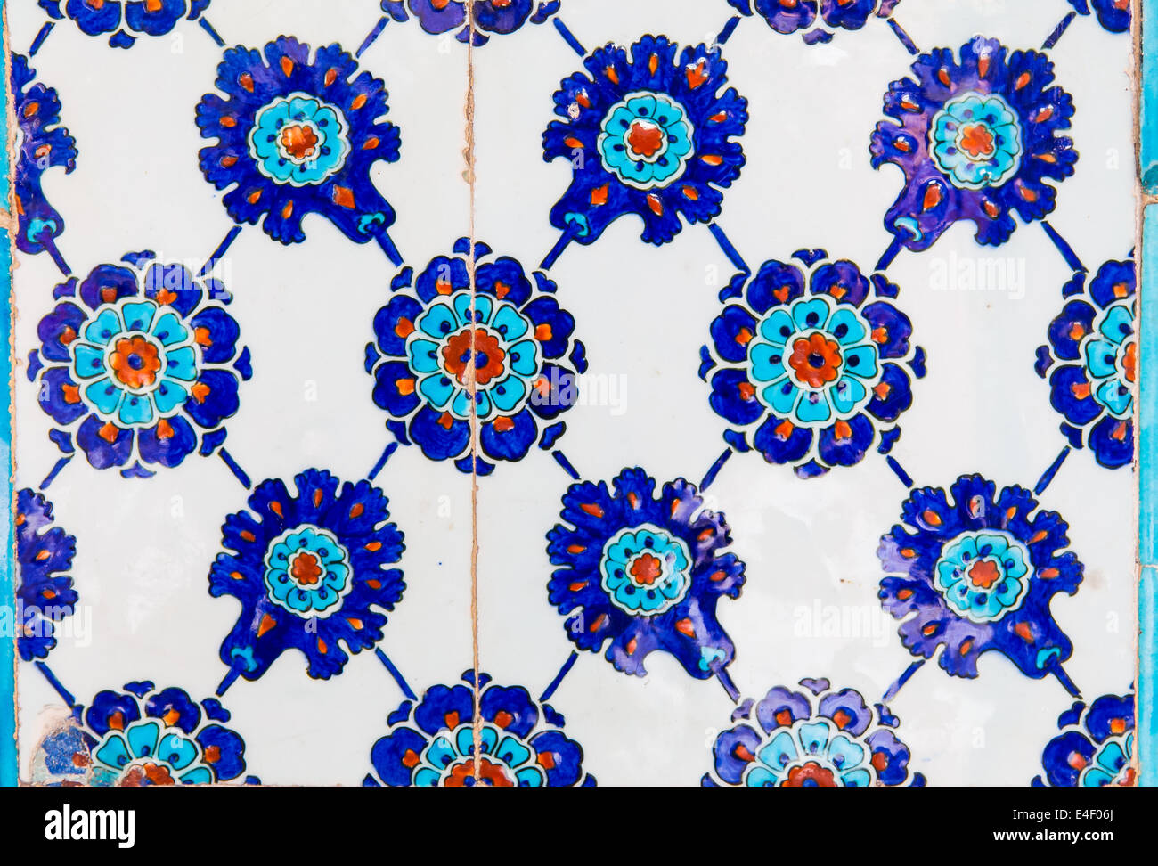 Turkish Blue Tile in Rustem Pasha Mosque Stock Photo - Alamy