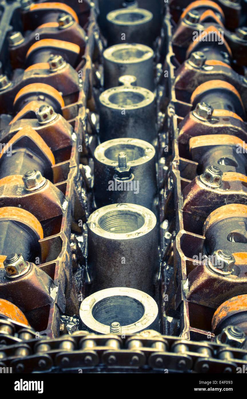 A old rusty scrapped engine Stock Photo - Alamy