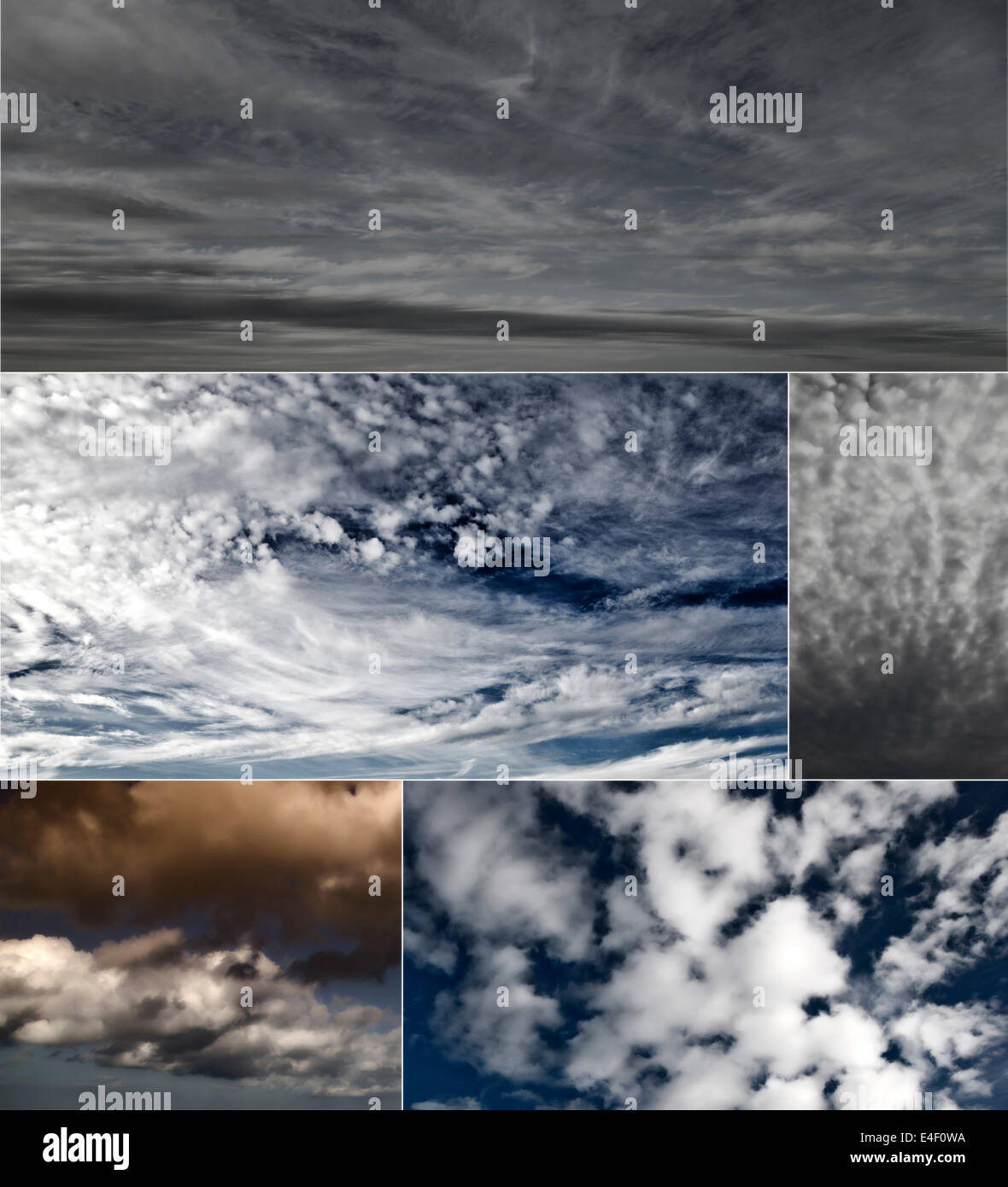 composition of photographs with clouds in the sky Stock Photo - Alamy