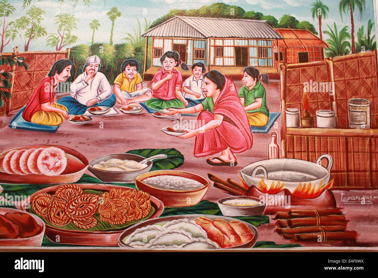 A depiction of family tradition of Bangladesh Stock Photo - Alamy