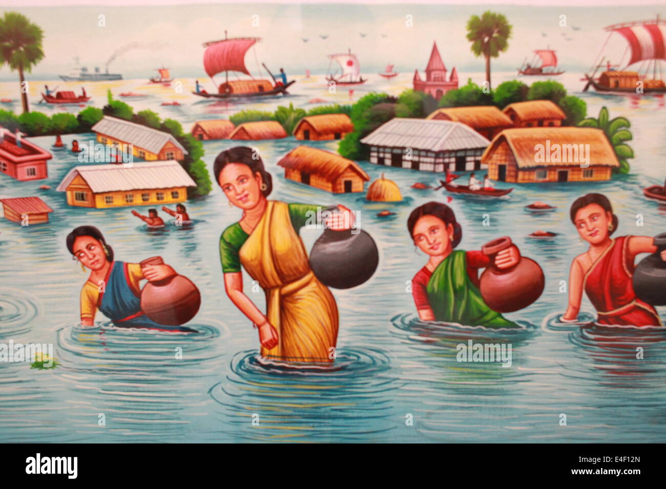 A depiction of riverside people in Bangladesh Stock Photo - Alamy