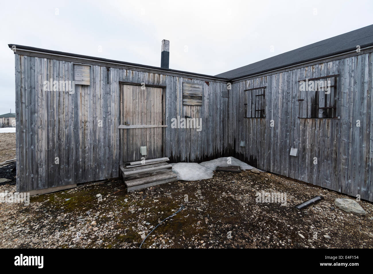 Svalbard Norway. Building Swedish–Finnish research expedition 1957-1958 ...