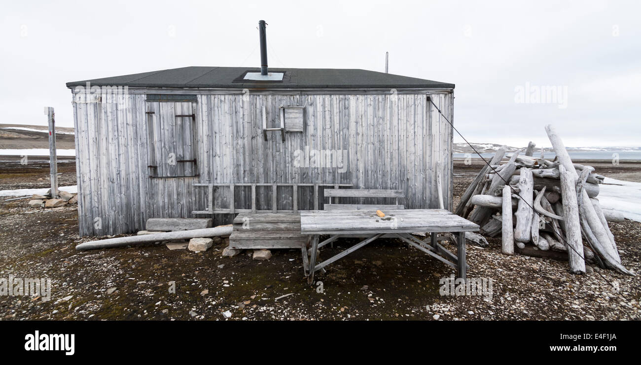 Svalbard Norway. Building Swedish–Finnish research expedition 1957-1958 ...