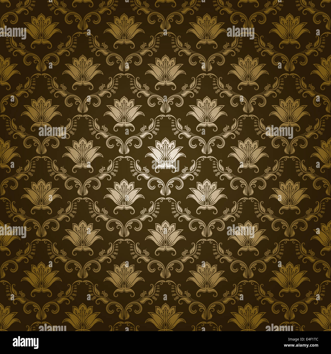 Damask seamless floral pattern hi-res stock photography and images - Alamy