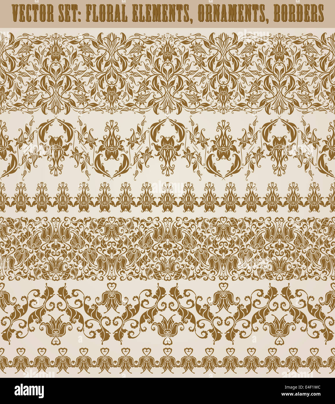 Horizontal elements decoration vector Stock Photo - Alamy