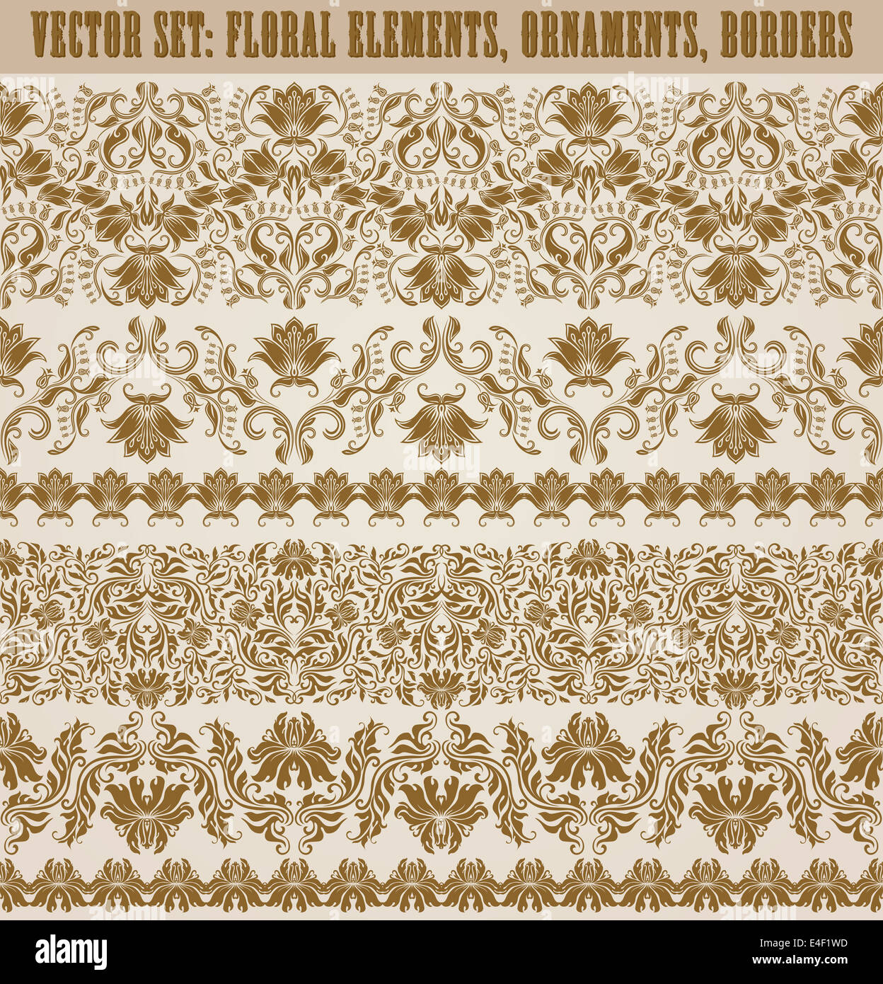 Horizontal elements decoration vector Stock Photo - Alamy