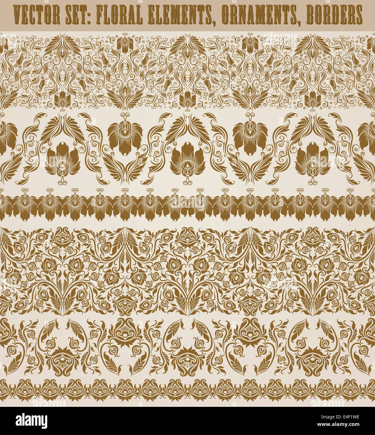 Horizontal elements decoration vector Stock Photo - Alamy