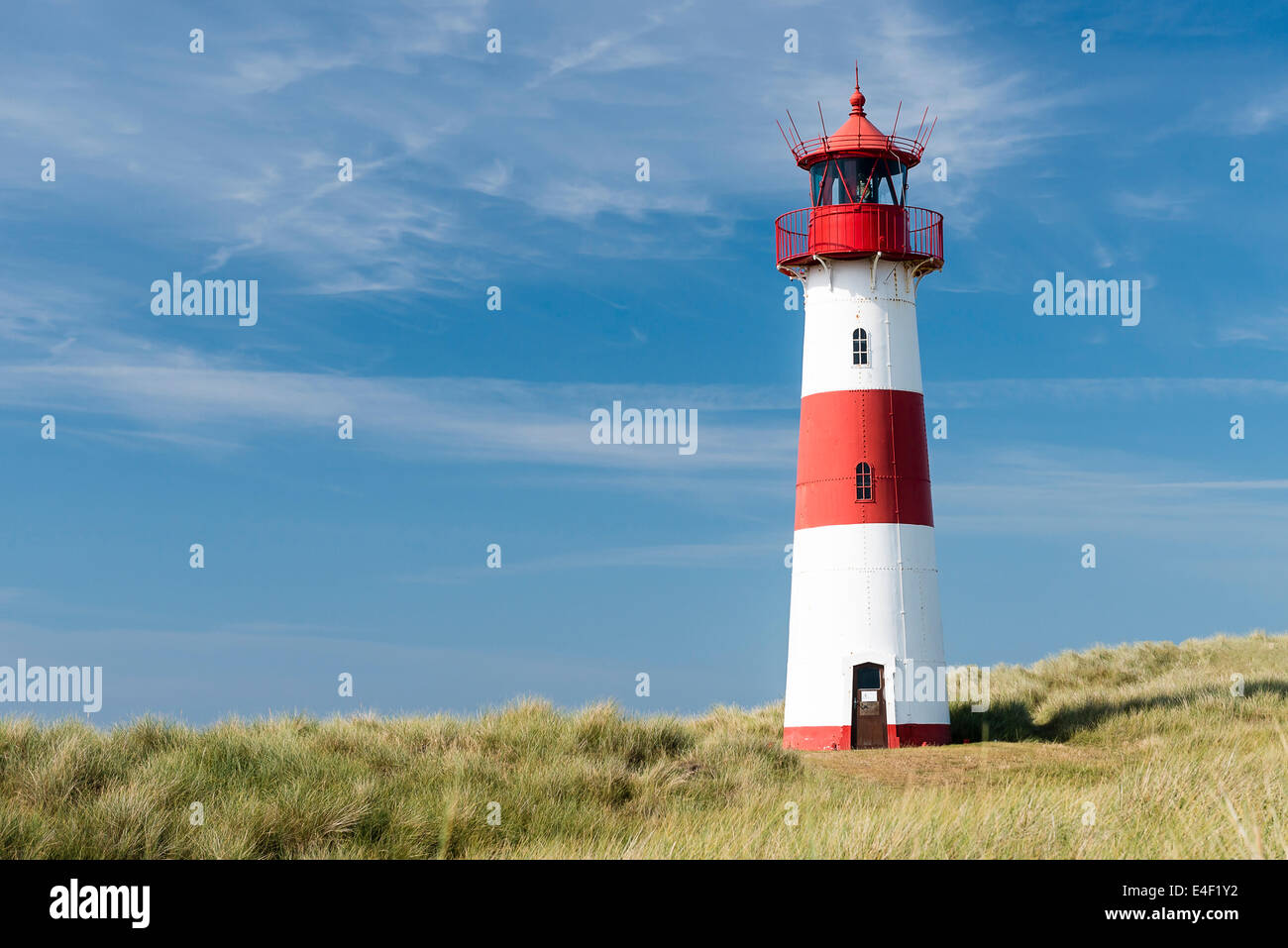 Lighthouse On Dune Horizontal On Sylt Island Stock Photo Alamy