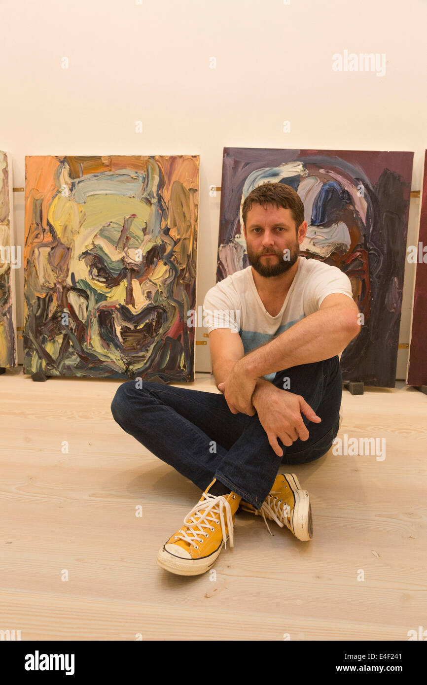 Australian artist Ben Quilty at Saatchi Gallery, London Stock Photo - Alamy