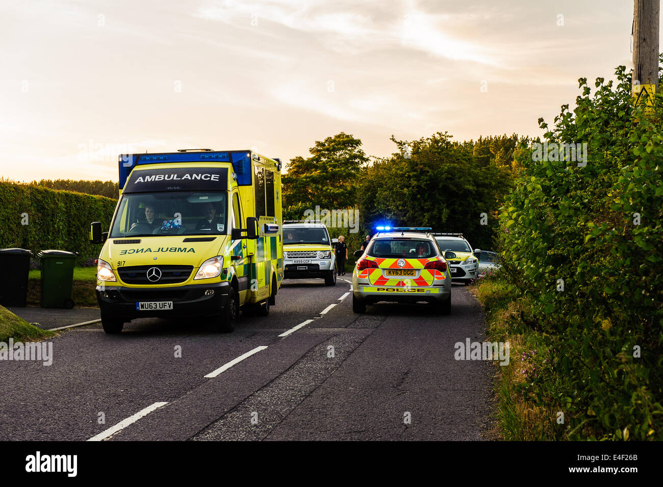 Ambulance on scene of accident hi-res stock photography and images - Alamy