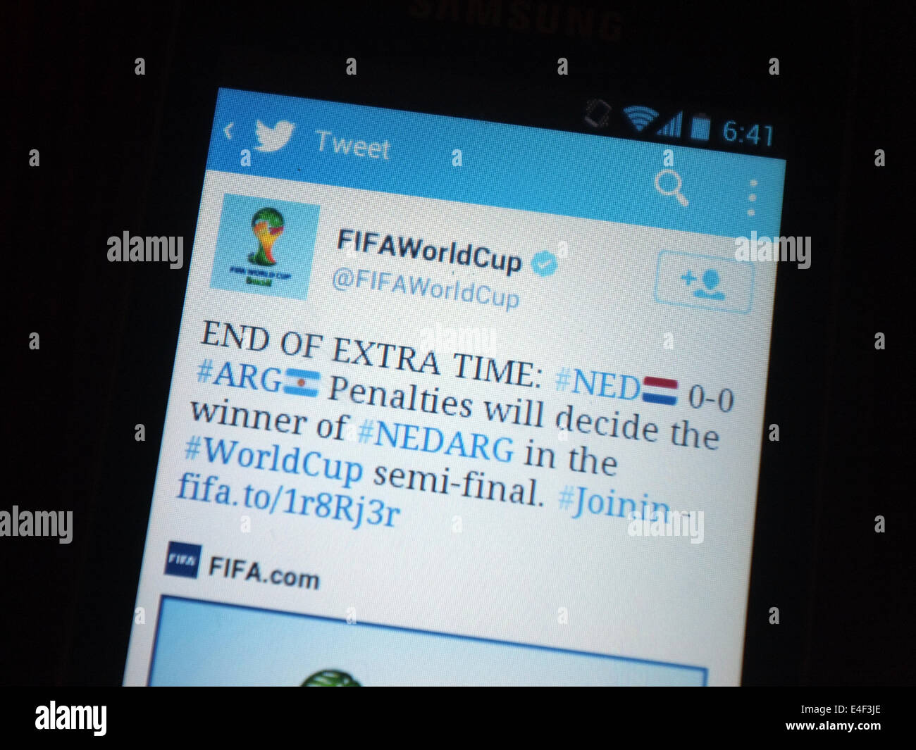 World cup tweets hi-res stock photography and images - Alamy