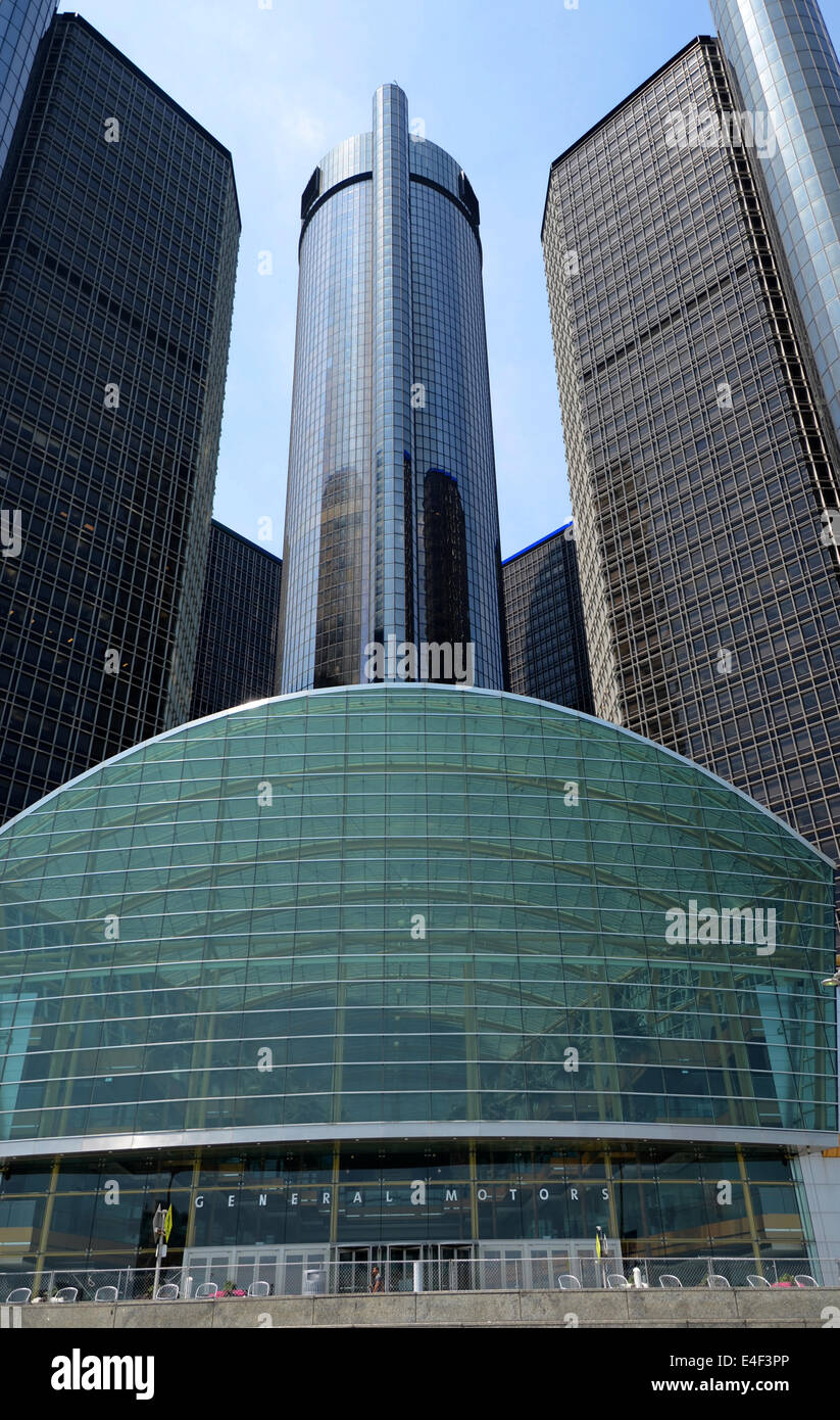DETROIT, MI - JULY 6: The Renaissance Center, shown here from the river ...