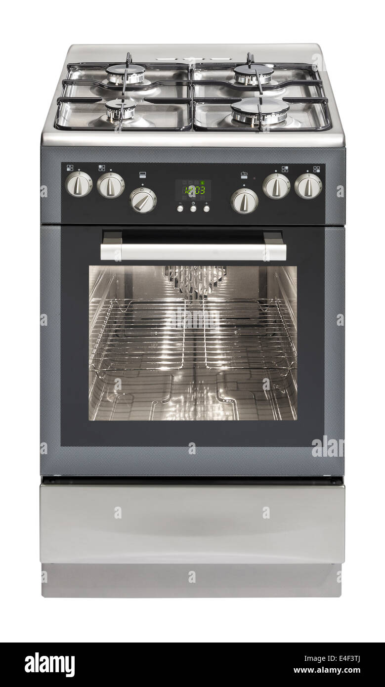 Kitchen modern gas cooker Cut Out Stock Images & Pictures - Alamy