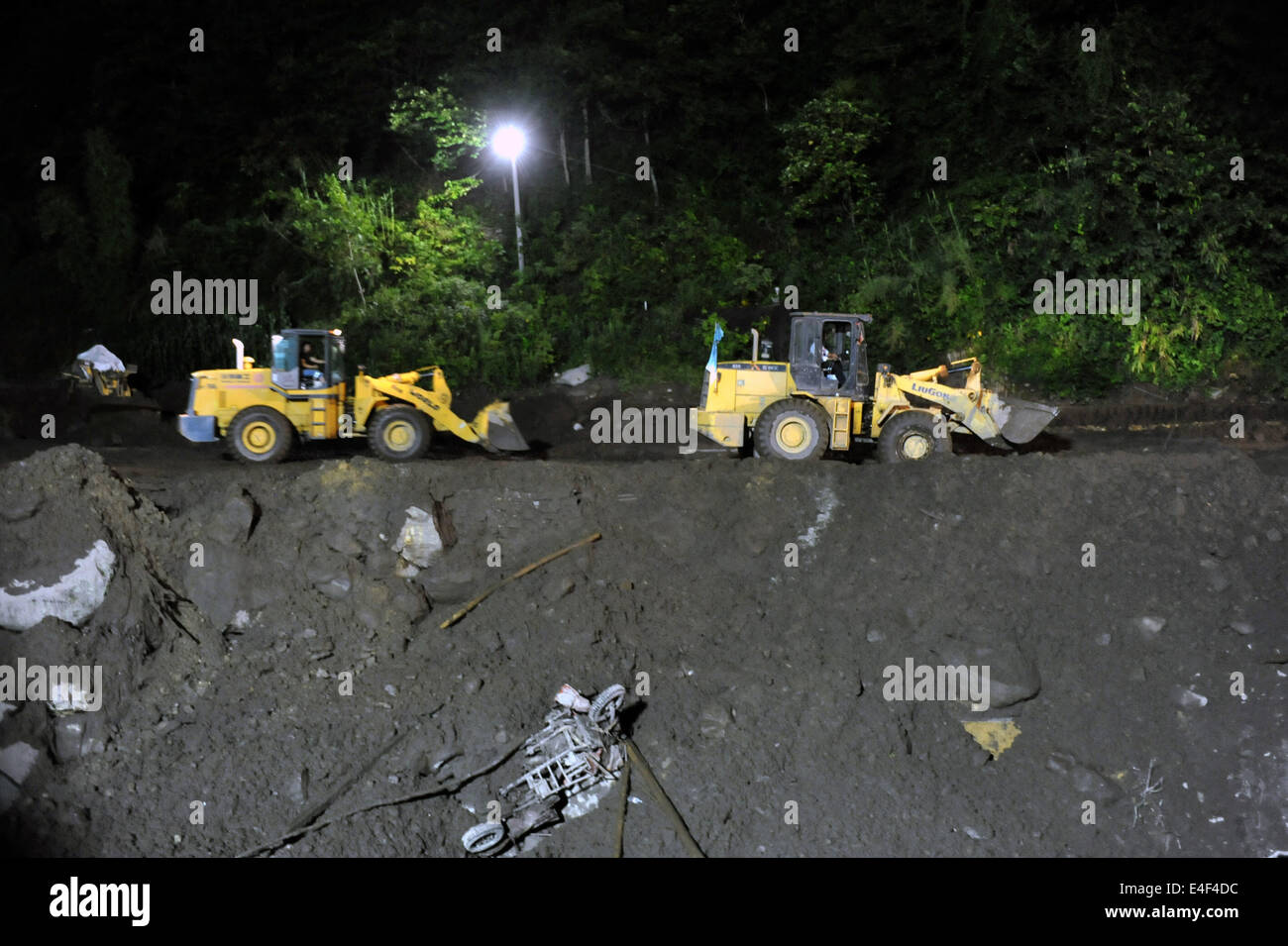 Fugong, China's Yunnan Province. 9th July, 2014. Rescuers work at the ...