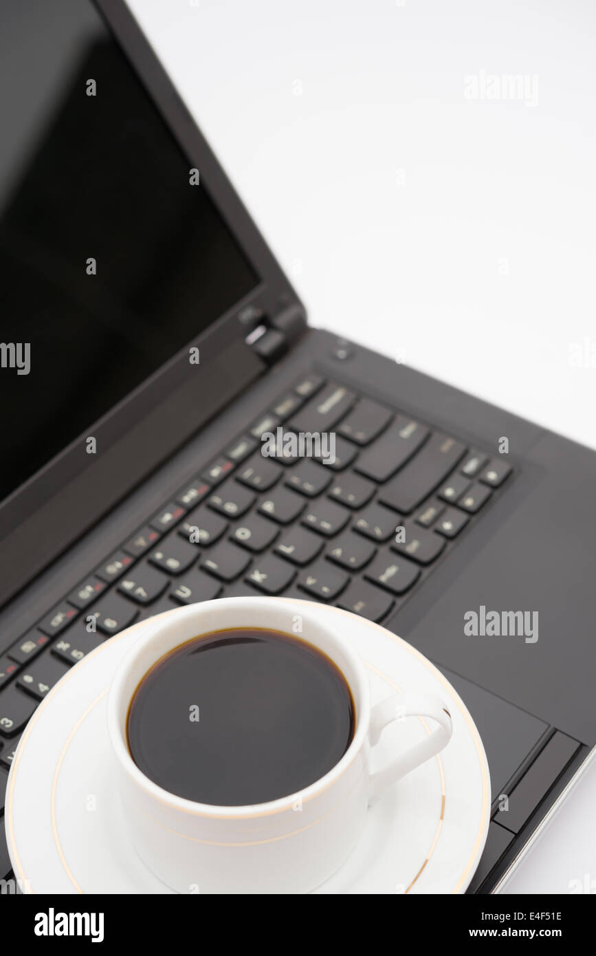 Black laptop screen cup hi-res stock photography and images - Alamy
