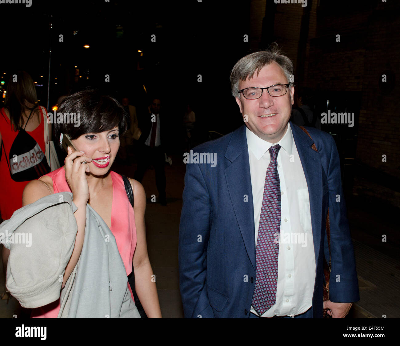 London, UK. 9th July, 2014. Ed Balls shadow Chancellor leaves Labour ...