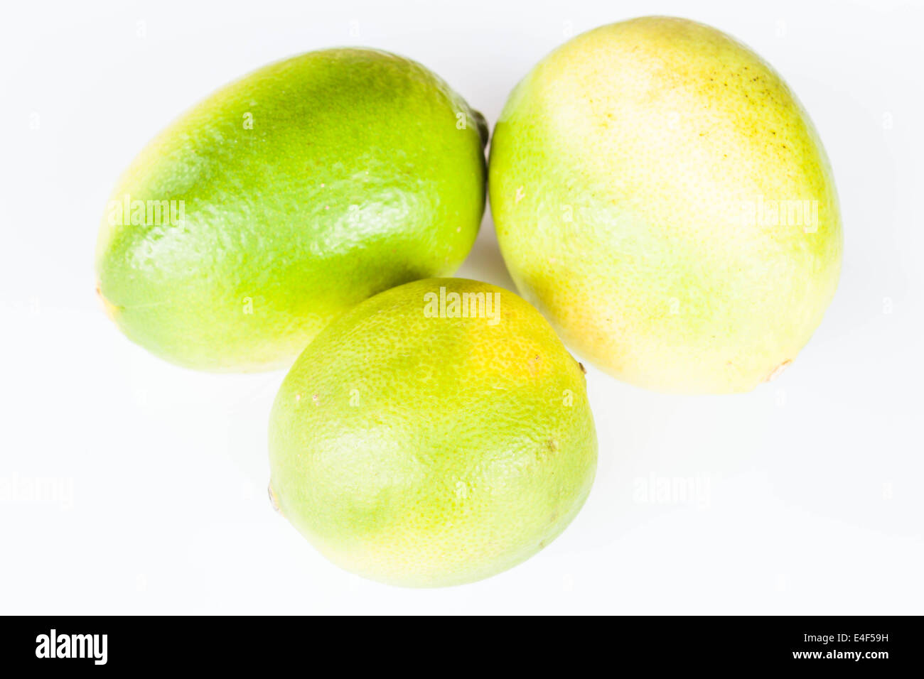 Different shape of citrus lime on white background Stock Photo - Alamy