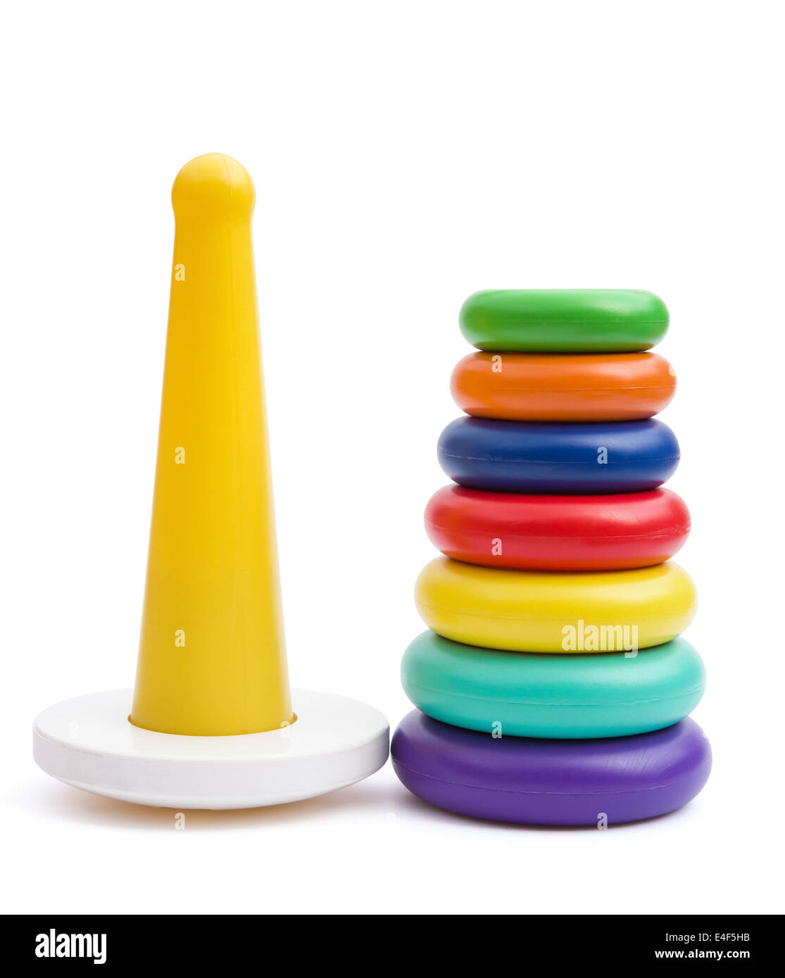 plastic pyramid for children with clipping path, vertical Stock Photo ...