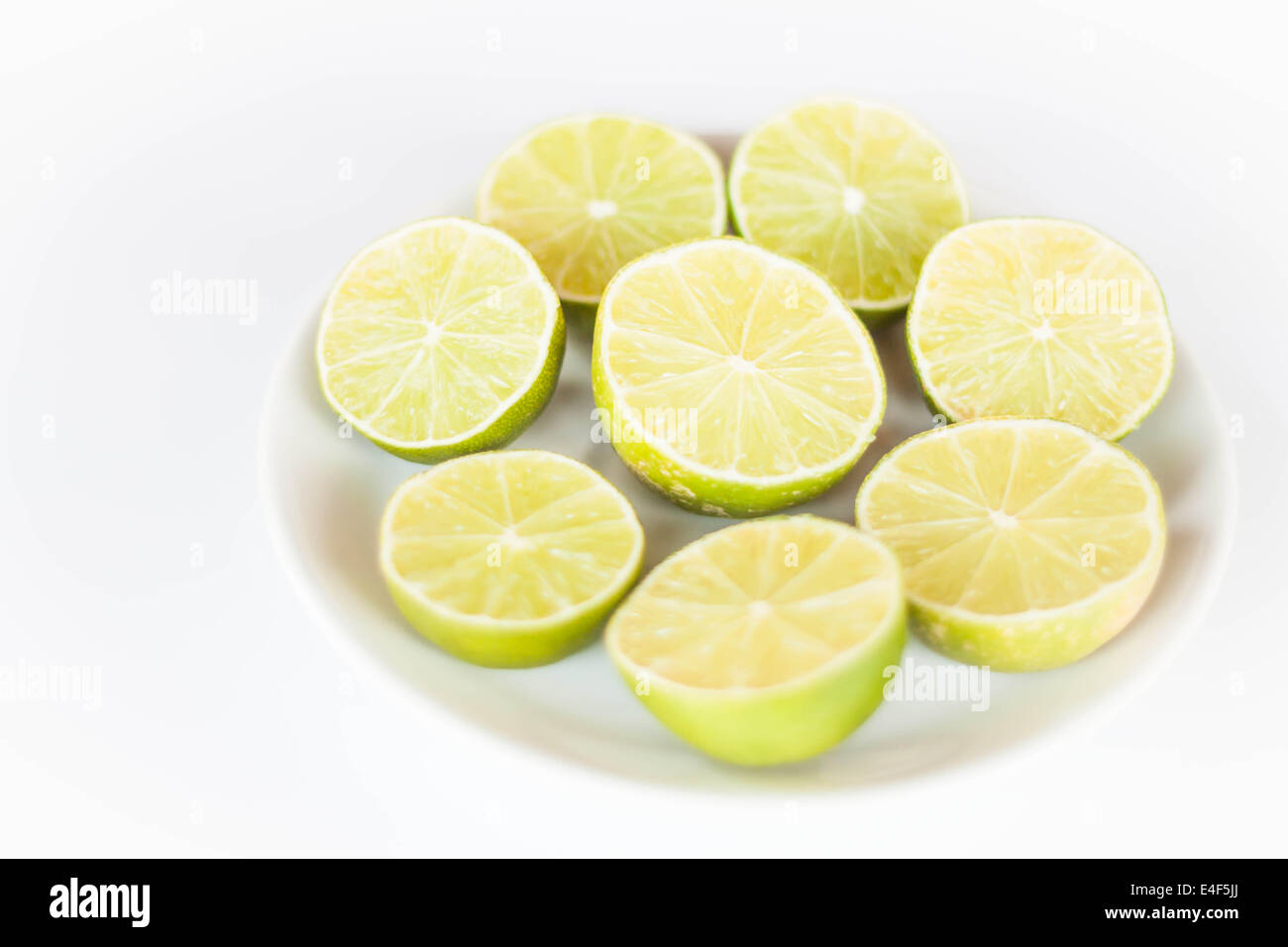 Lime slice on white hi-res stock photography and images - Alamy