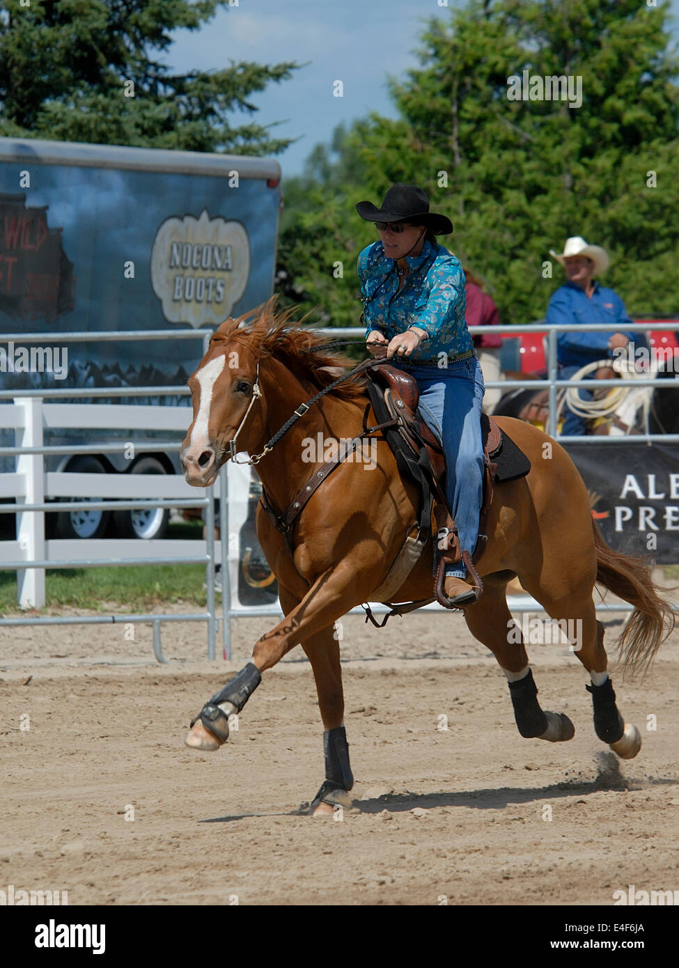 Woman rodeo rider horse hi-res stock photography and images - Alamy