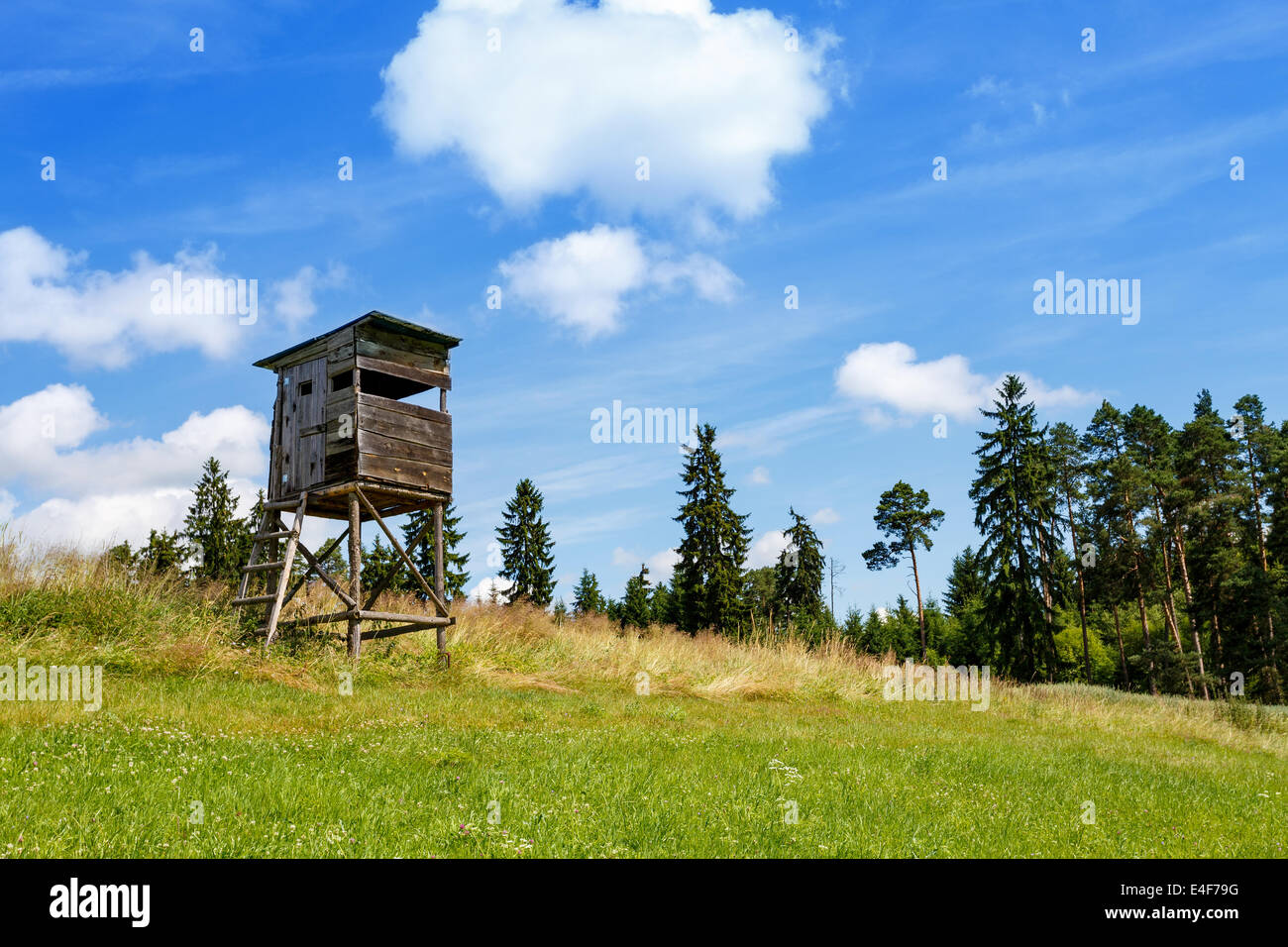 High and hunters seat in the forest hi-res stock photography and images ...