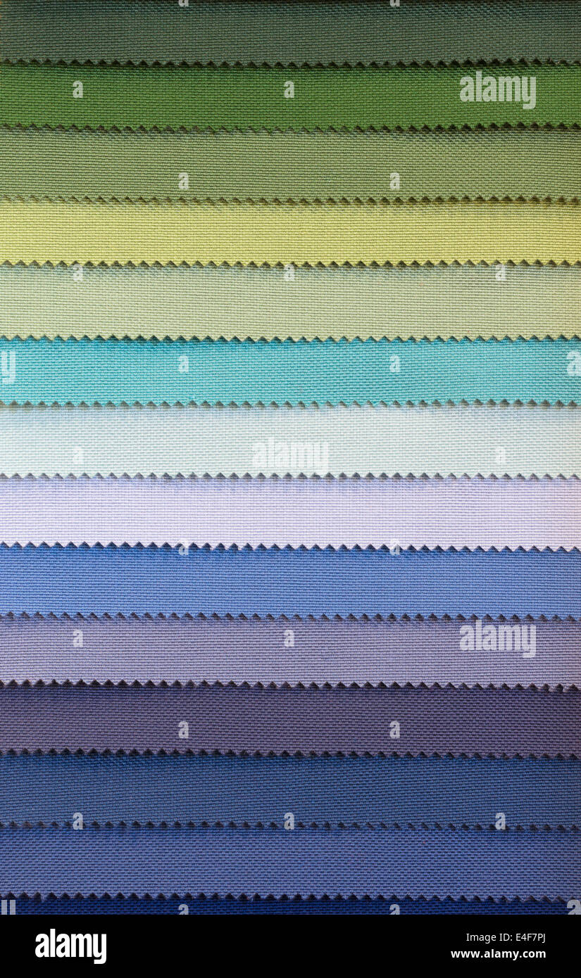 Samples of colorful fabric texture background. Blue-Green scale Stock ...