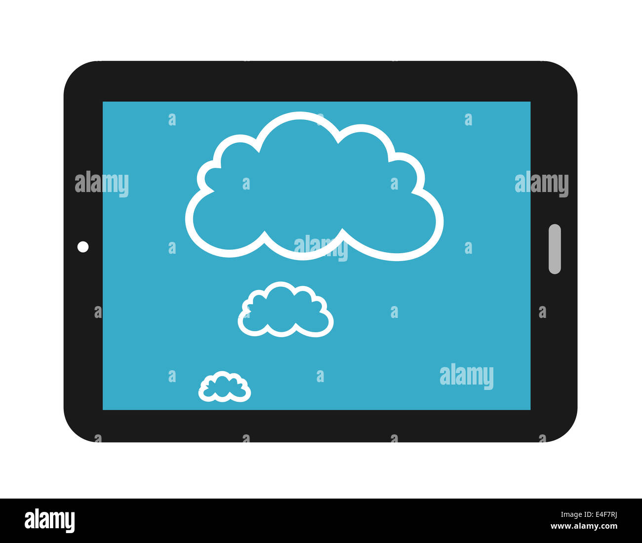 Cloud computing flat design illustration with minimalist elements for ...