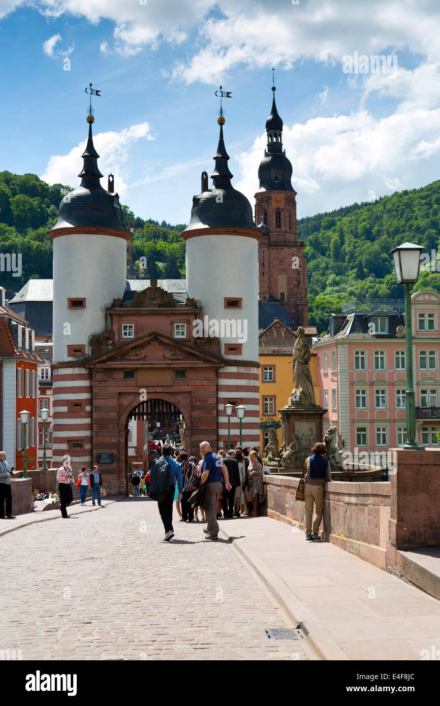 The Gate to the Old Bridge in Heidelberg, Germany Stock Photo - Alamy