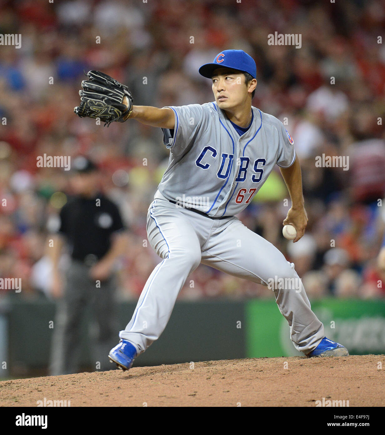 Cincinnati, Ohio, USA. Japanese pitcher Tsuyosh Wada was making his ...