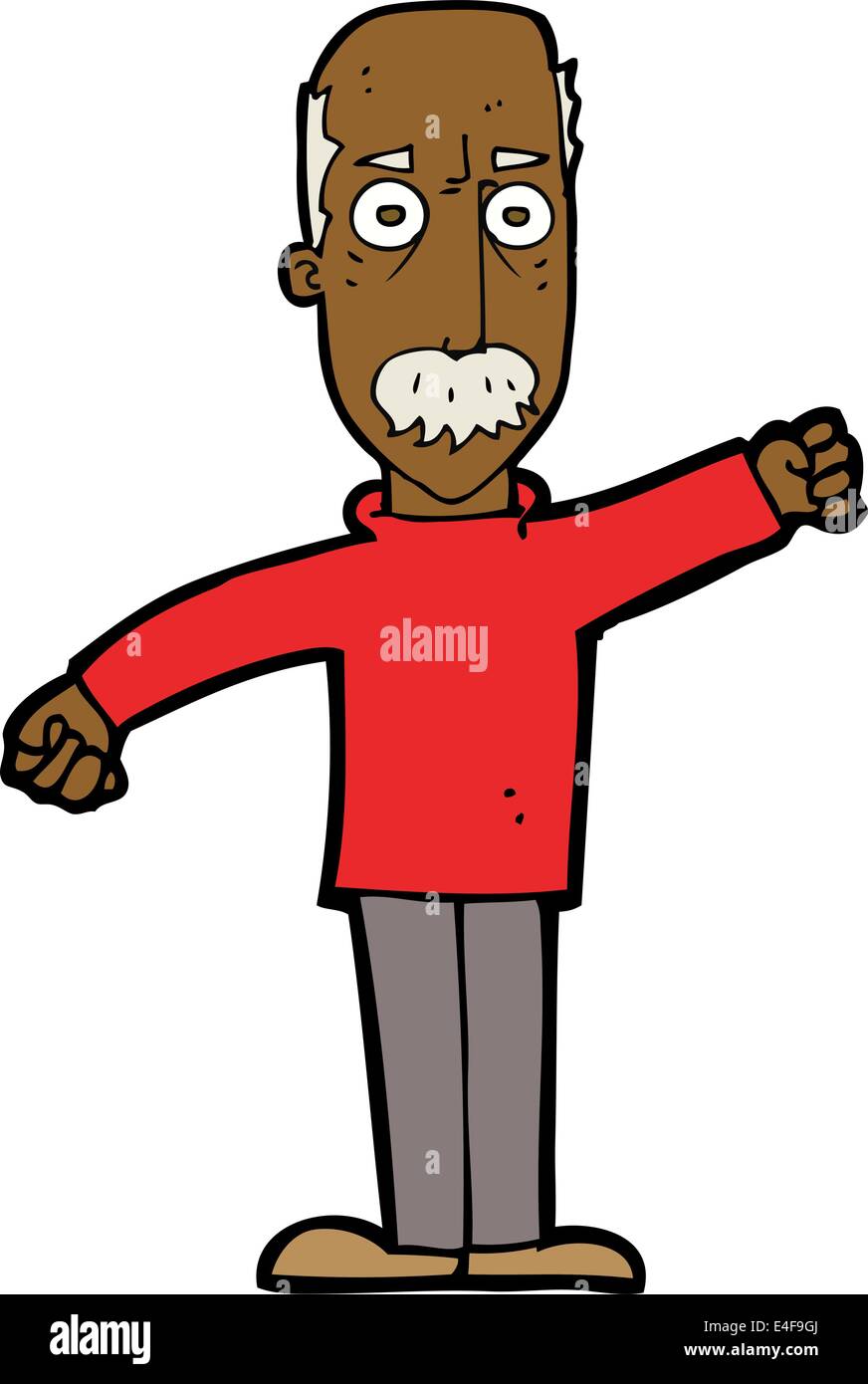 cartoon angry old man Stock Vector Image & Art - Alamy