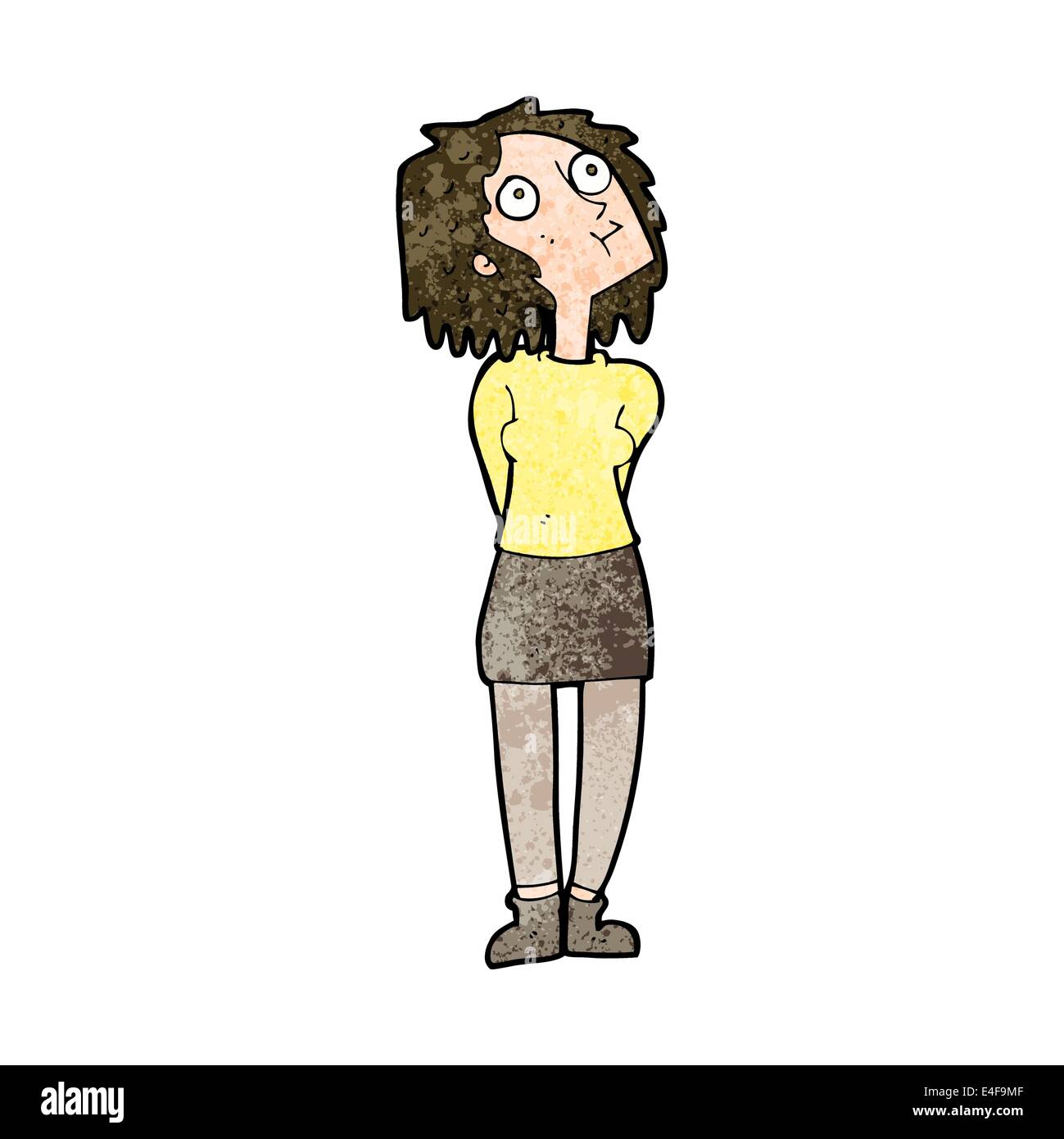 cartoon curious woman Stock Vector Image & Art - Alamy