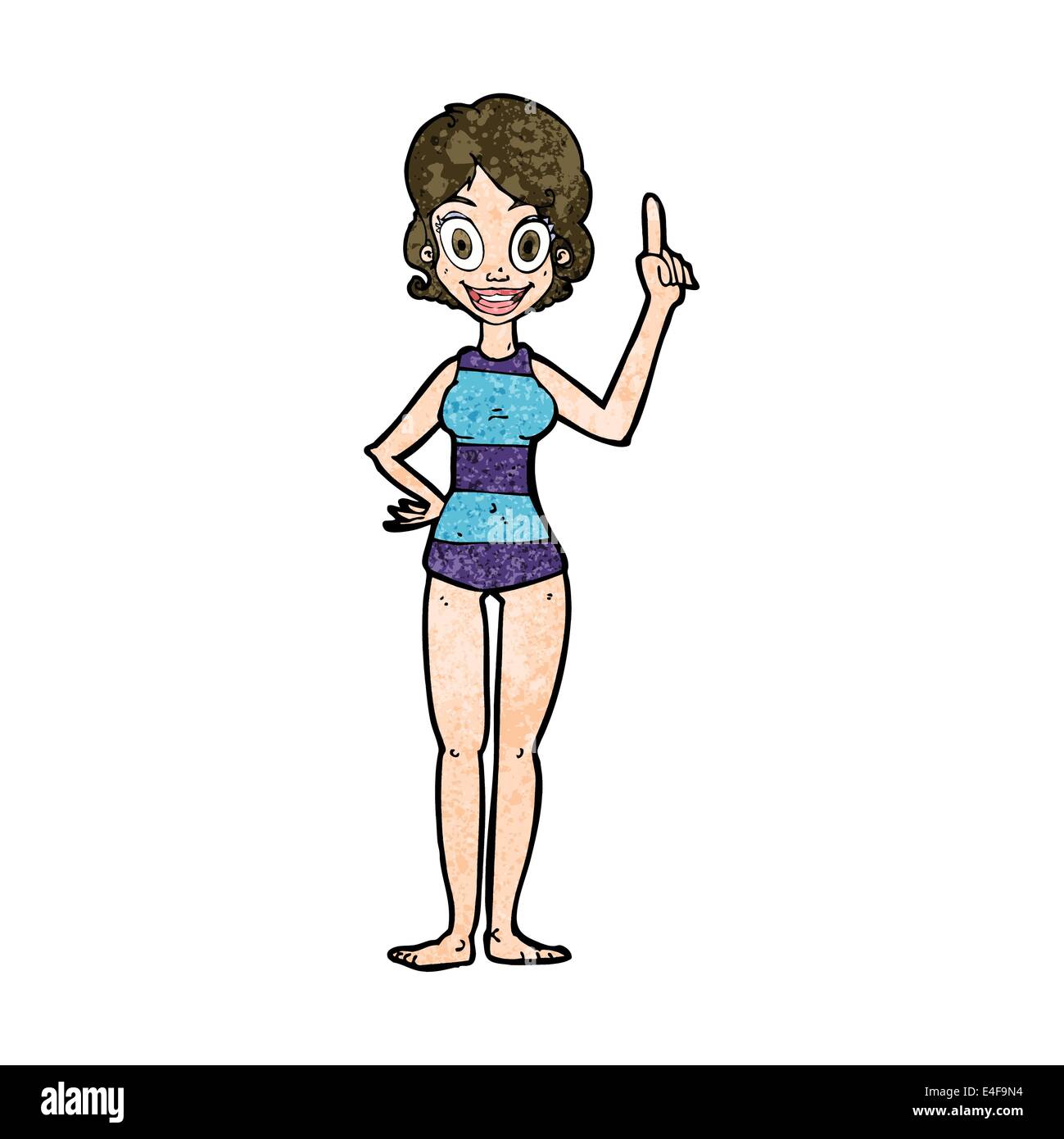 Cartoon woman in swimming costume hi-res stock photography and images ...