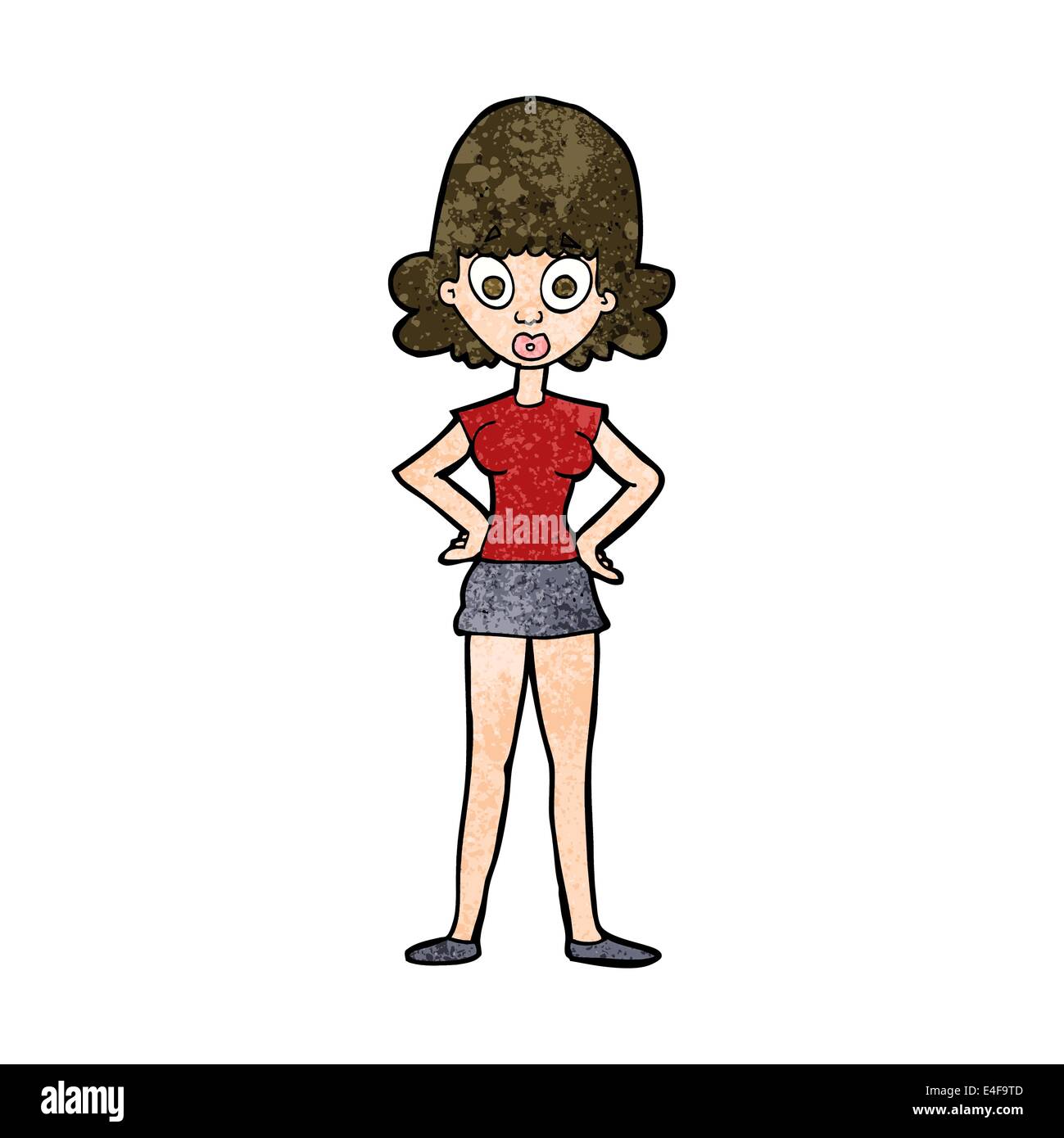 cartoon surprised woman Stock Vector Image & Art - Alamy