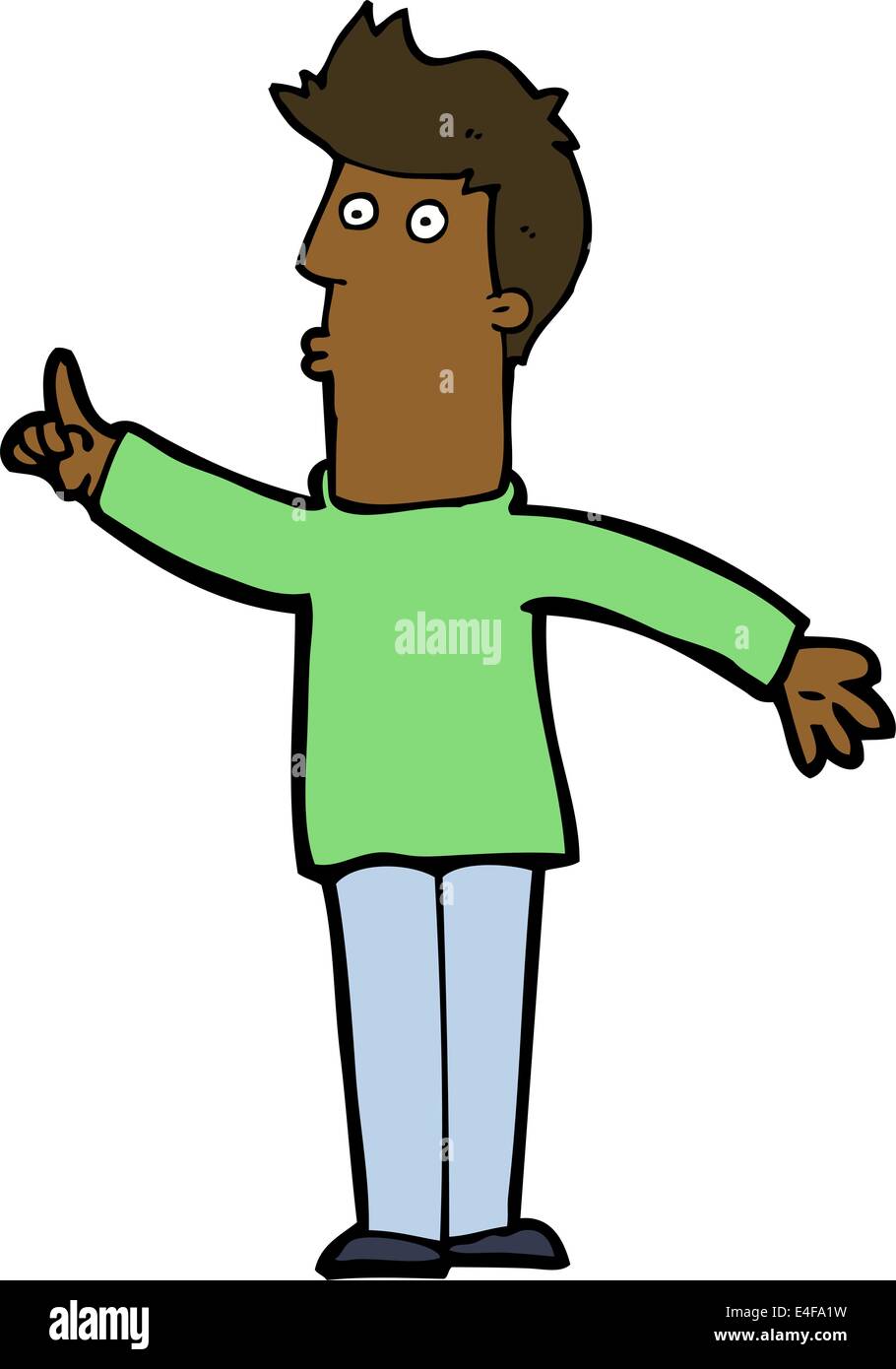 cartoon man advising caution Stock Vector Image & Art - Alamy