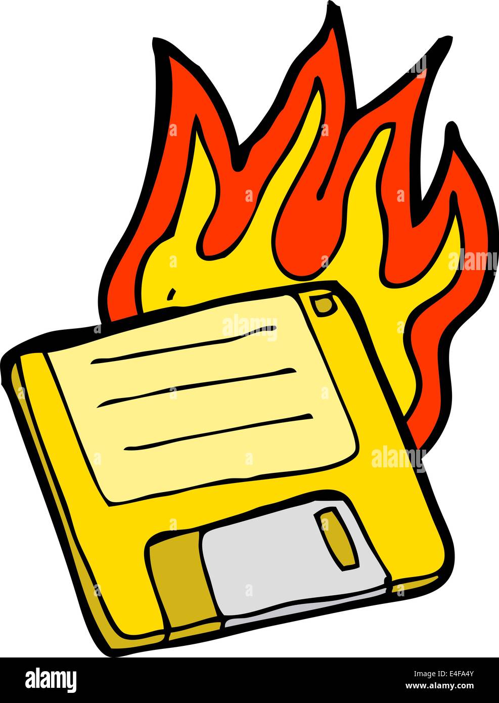 Cartoon old computer disk Cut Out Stock Images & Pictures - Alamy