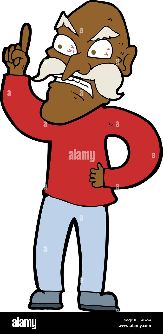 cartoon old man laying down rules Stock Vector Image & Art - Alamy