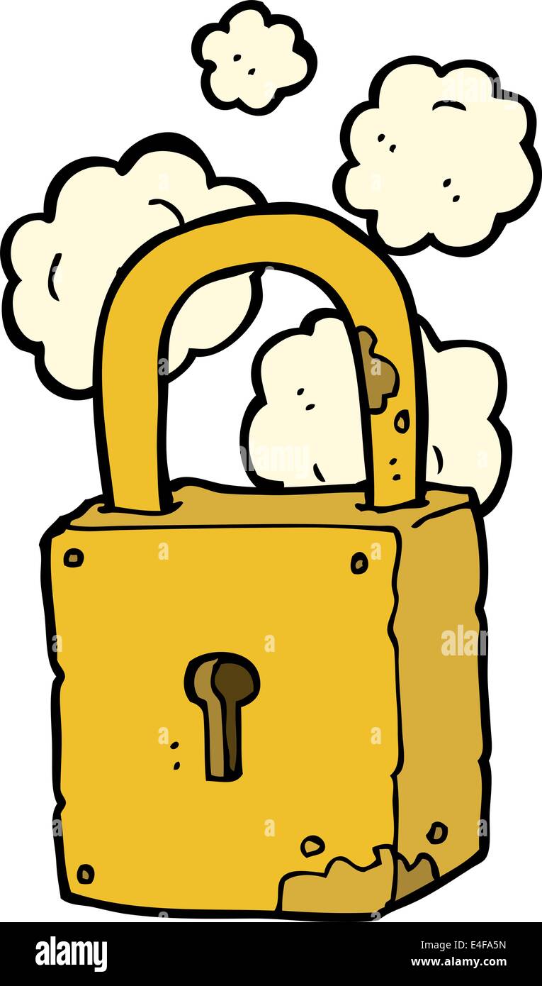 cartoon rusty lock Stock Vector Image & Art - Alamy