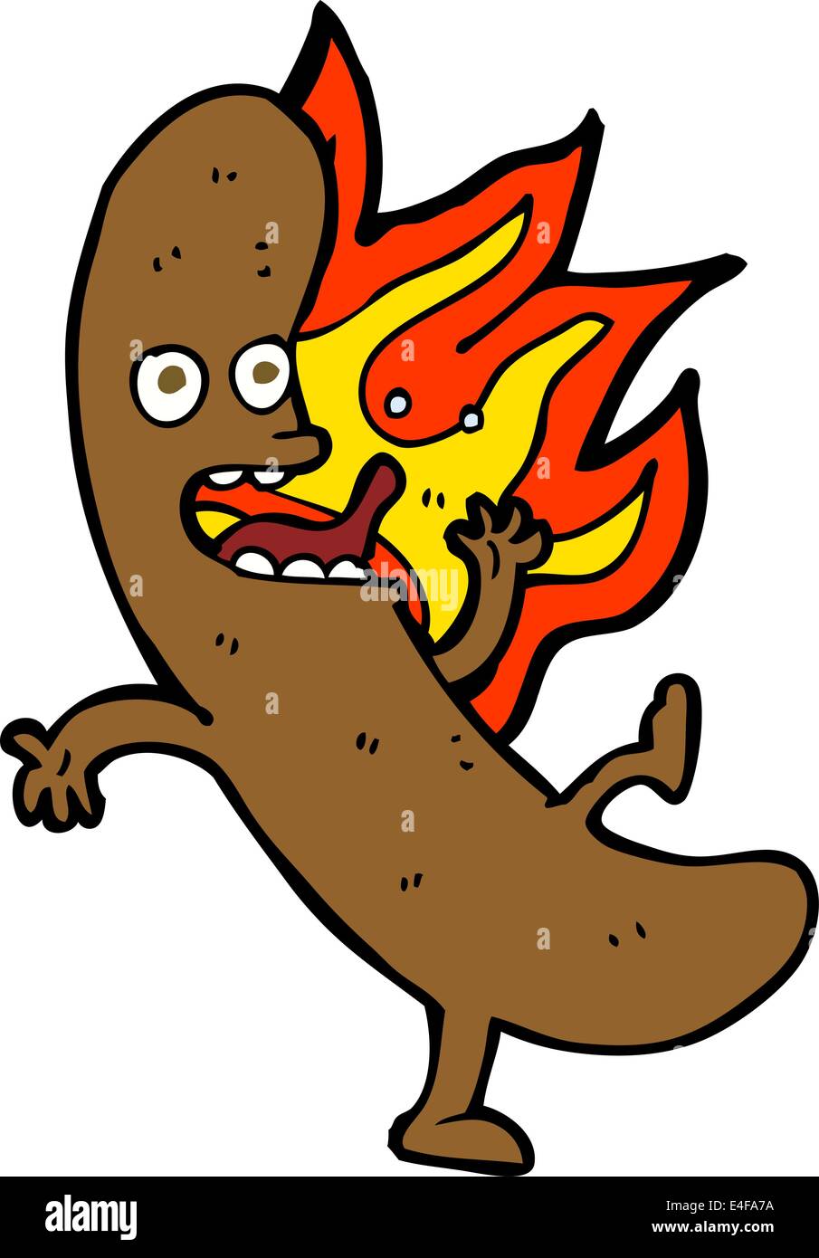 crazy cartoon sausage Stock Vector Image & Art - Alamy