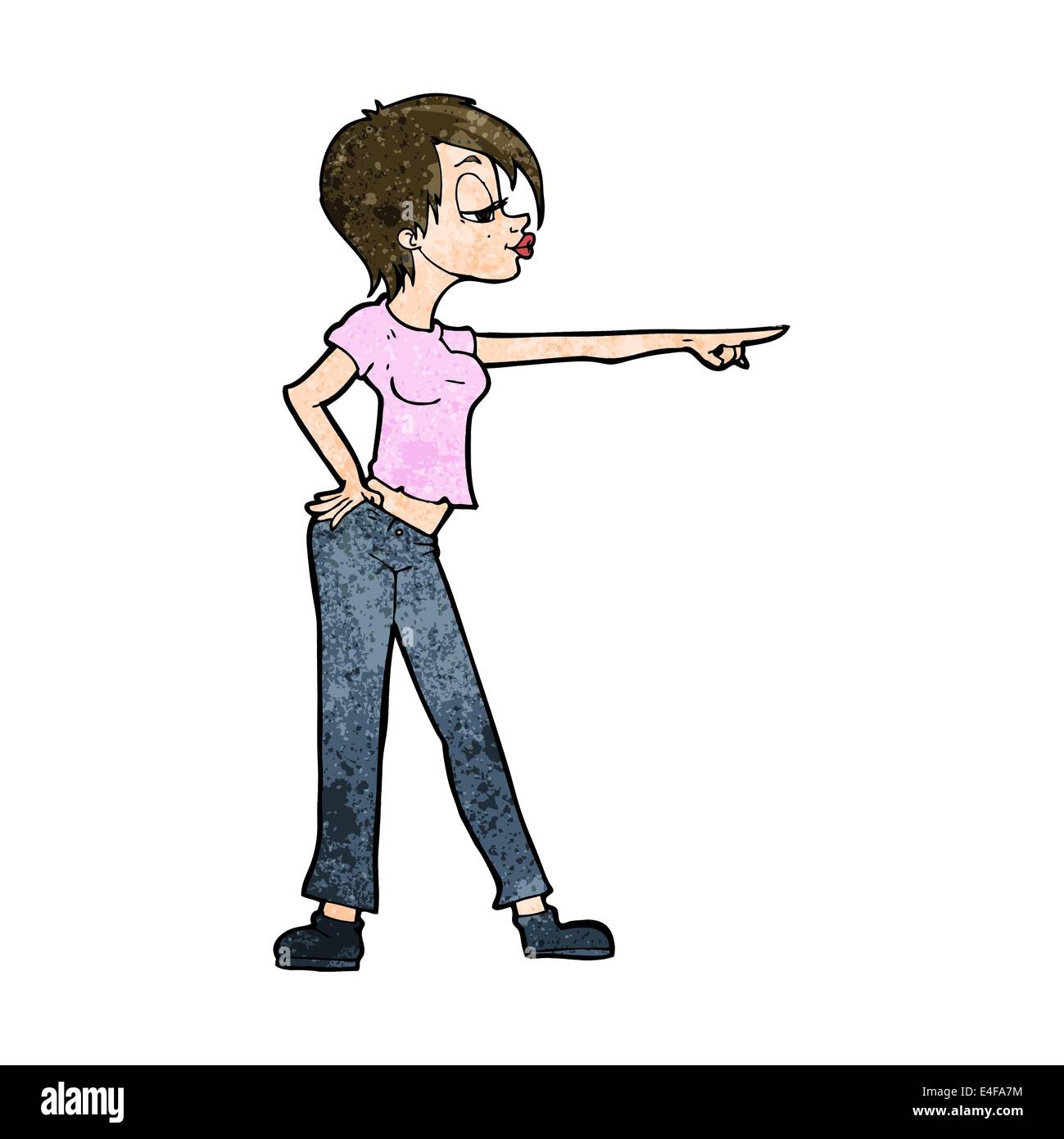 cartoon woman pointing Stock Vector Image & Art - Alamy