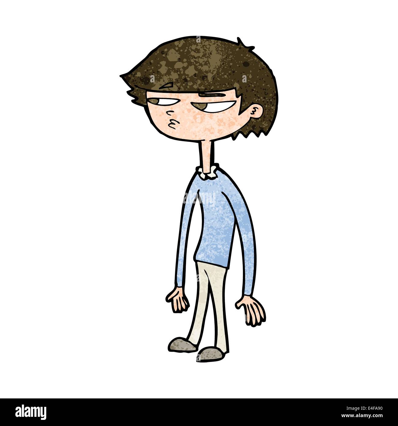 cartoon suspicious boy Stock Vector Image & Art - Alamy