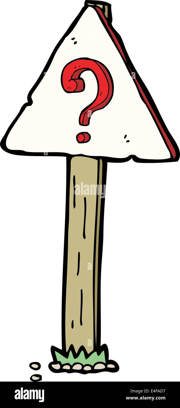cartoon question mark sign post Stock Vector Image & Art - Alamy