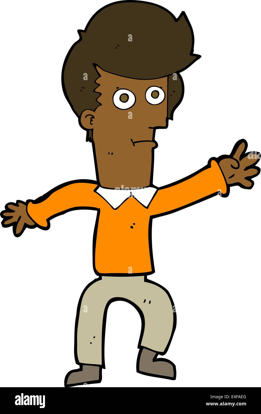 cartoon man waving Stock Vector Image & Art - Alamy