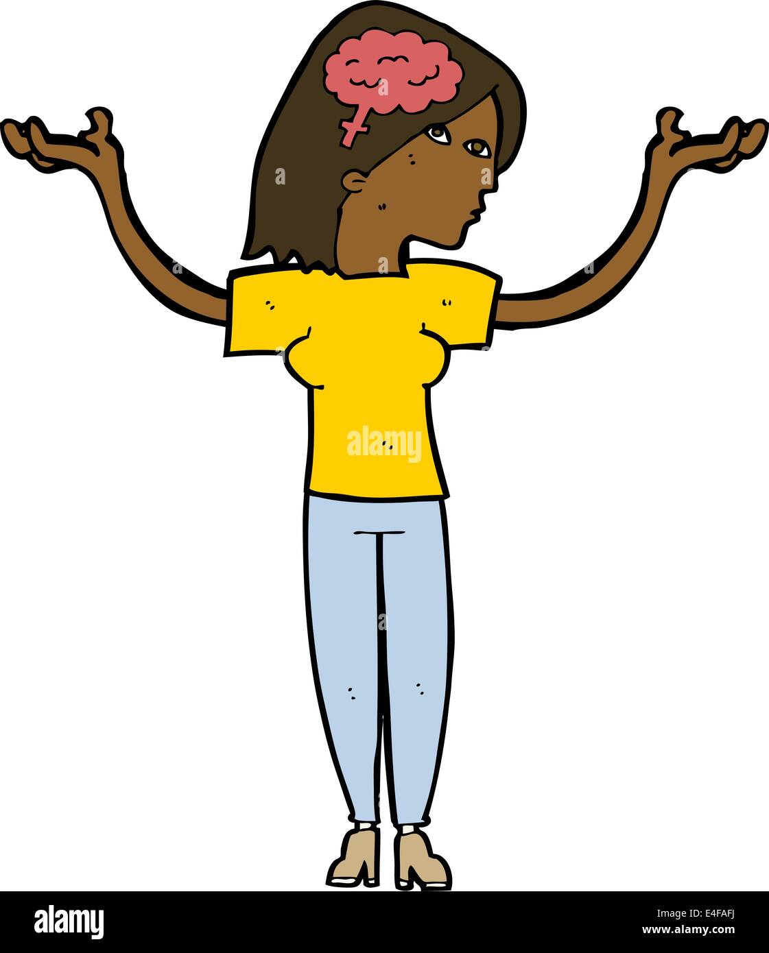 cartoon intelligent woman Stock Vector Image & Art - Alamy