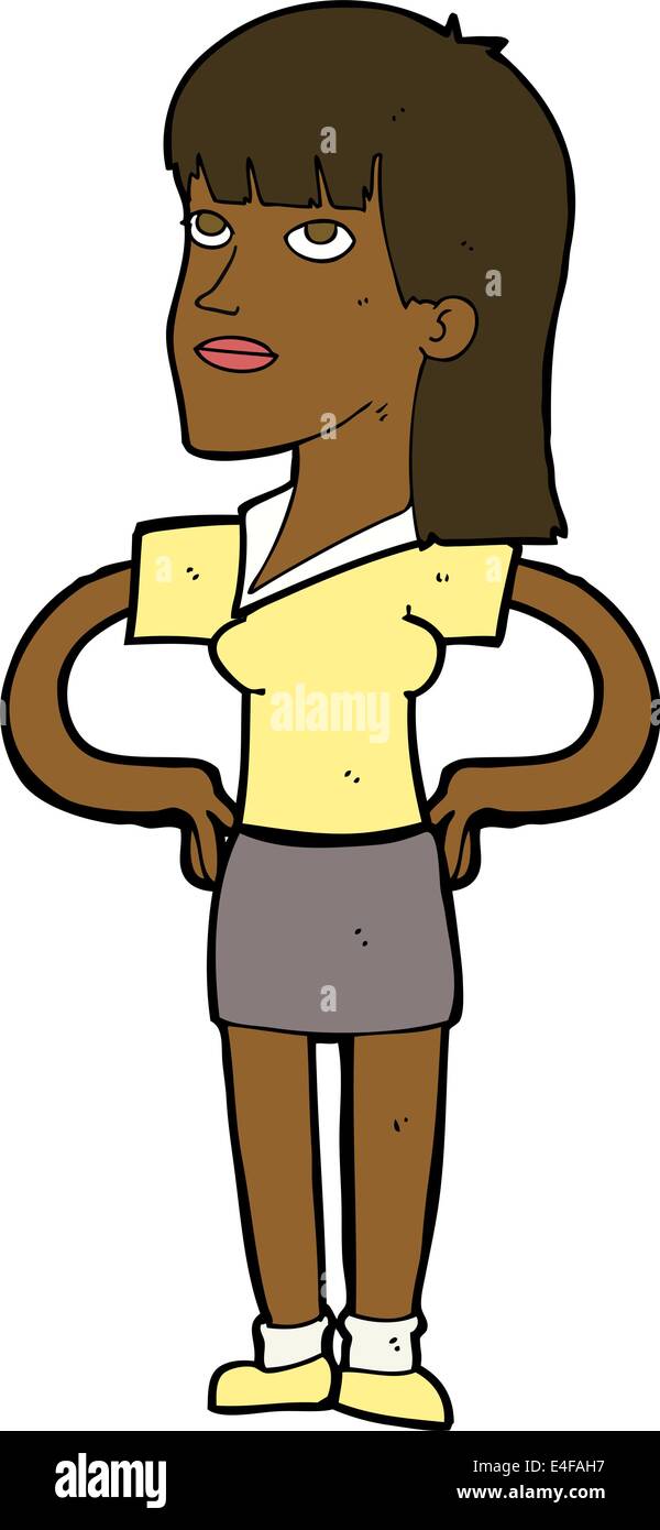 Cartoon woman hands on hips hi-res stock photography and images - Alamy