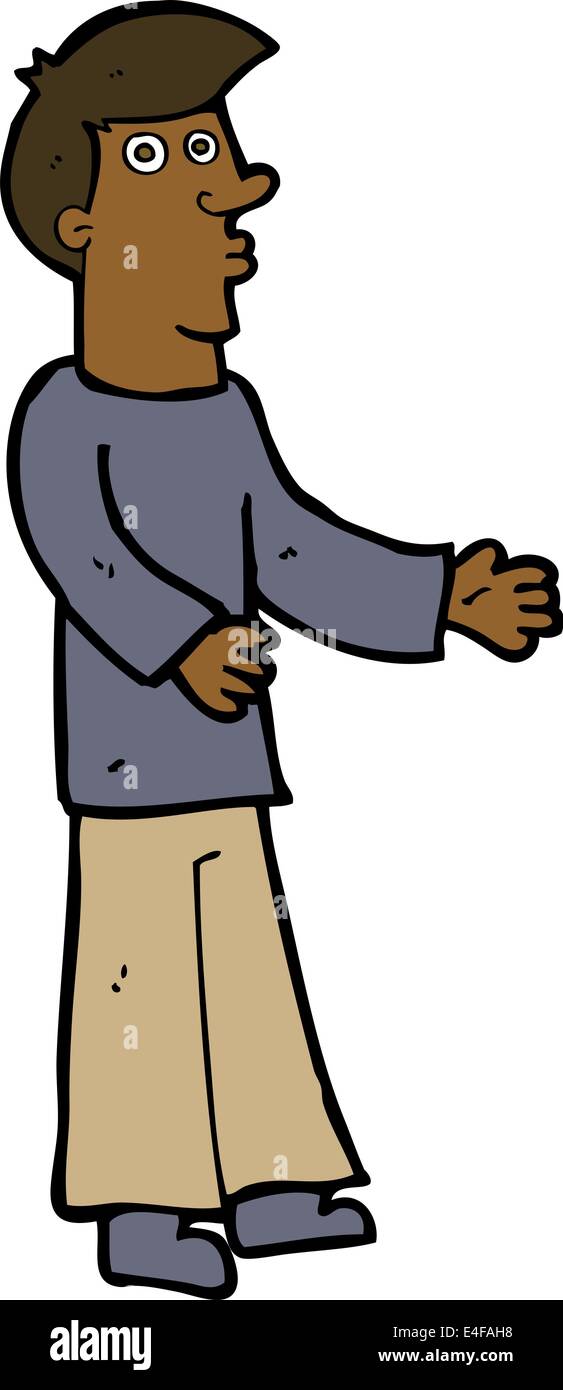 Cartoon curious man Stock Vector Images - Alamy