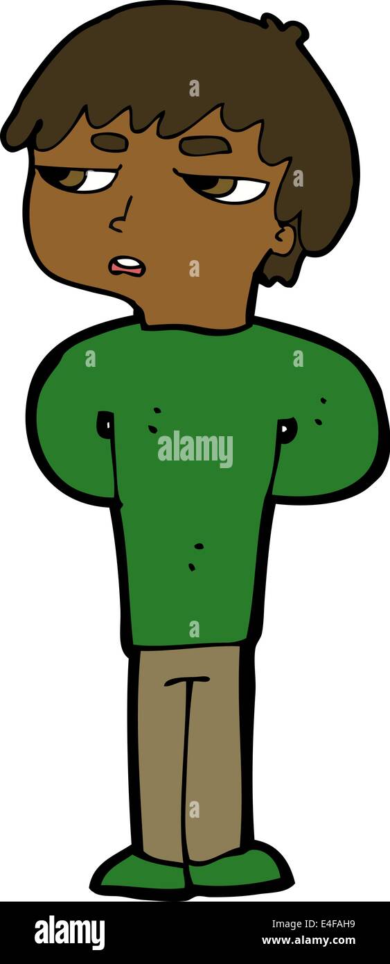 cartoon antisocial boy Stock Vector Image & Art - Alamy